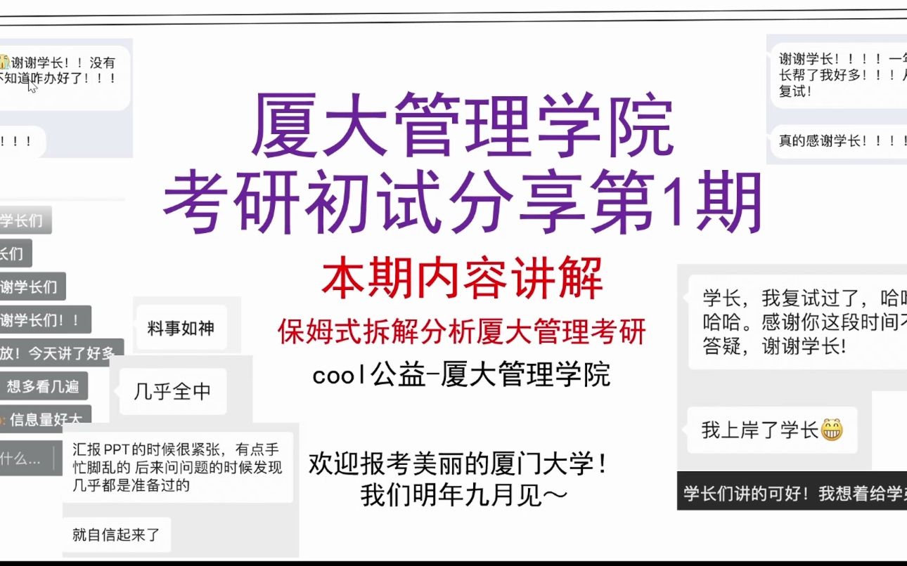 厦门大学管理学院考研(808管理学与管理经济学、199管理类综合能力...