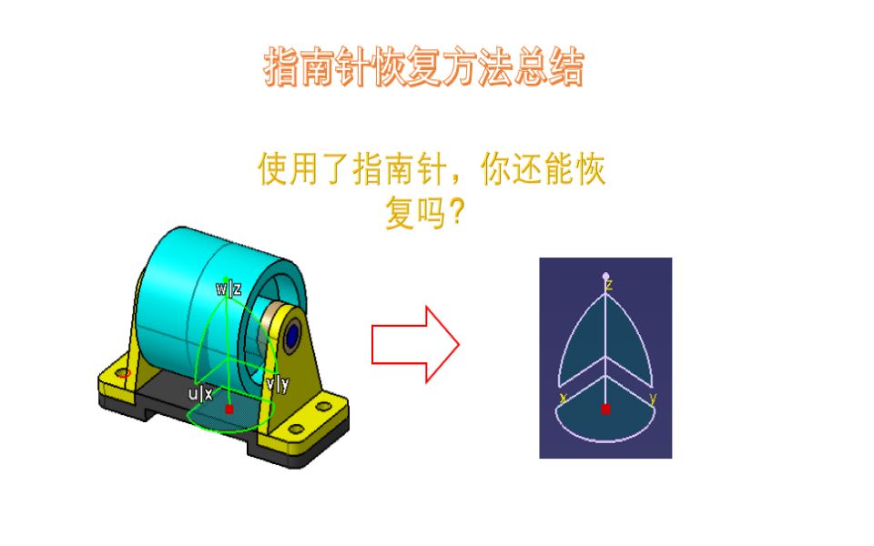CATIA技巧-指南针恢复方法总结