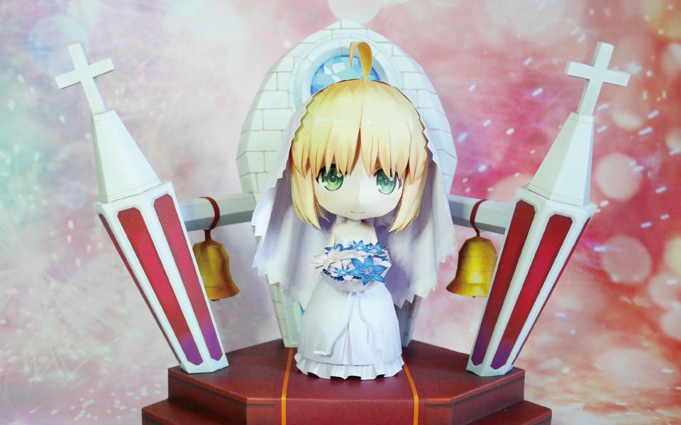 【纸模制作】saber礼服ver.纸模教程