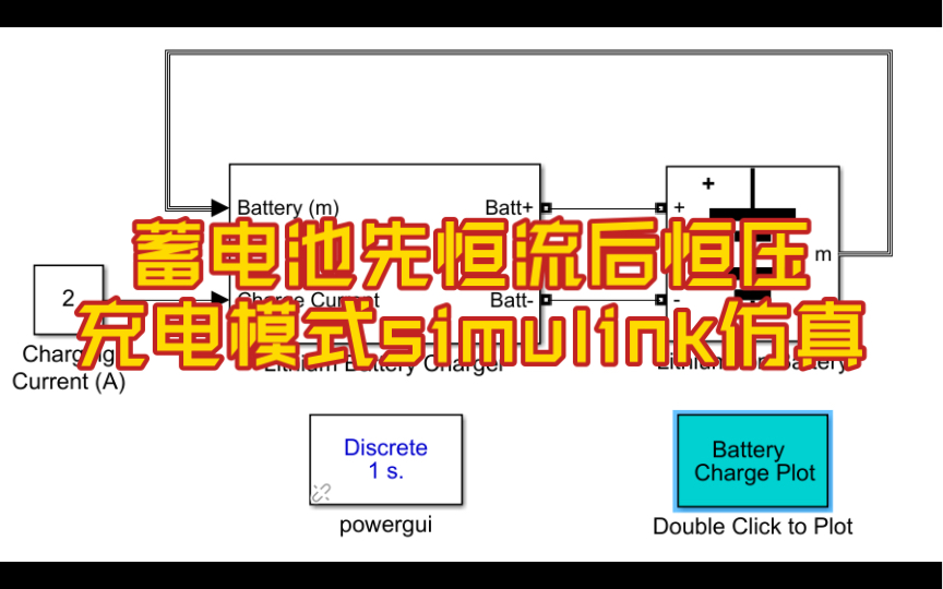 蓄电池CC_CV充电模型simulink仿真