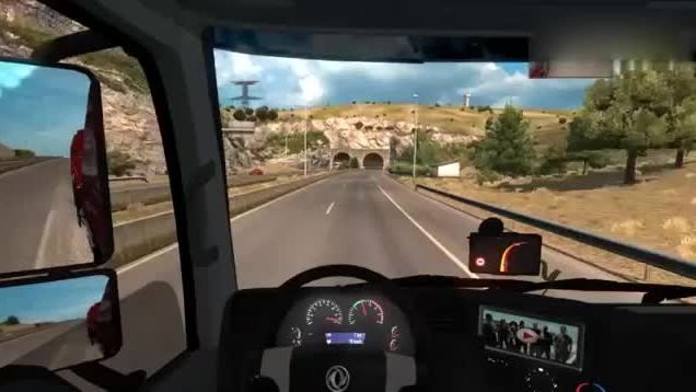 欧洲卡车模拟2-栅栏拉百吨碎石还是跑得那么快,东风这车可以啊