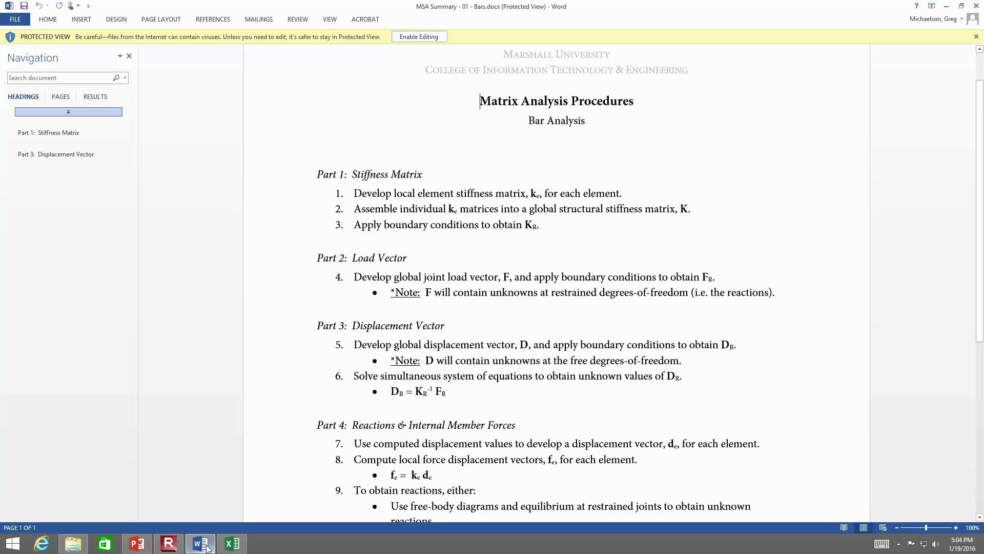 第三讲 使用Microsoft Excel进行杆分析
