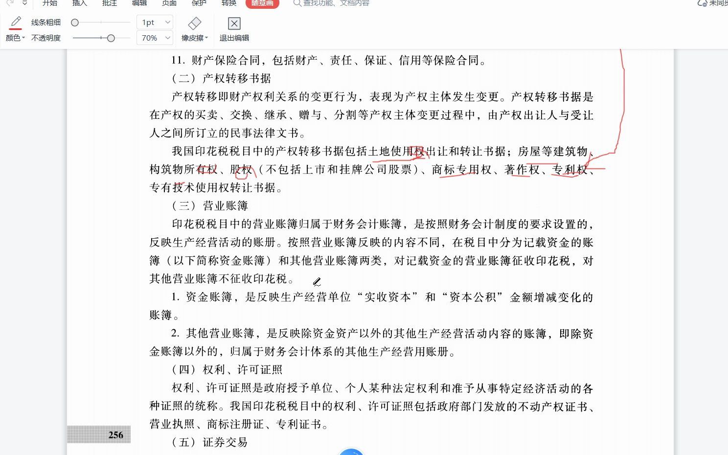初级经济法手把手P256--其他征税范围