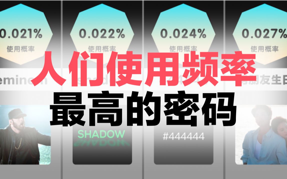 人们使用频率最高的密码