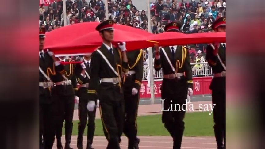 看!临大运动会国旗入场竟然是这样