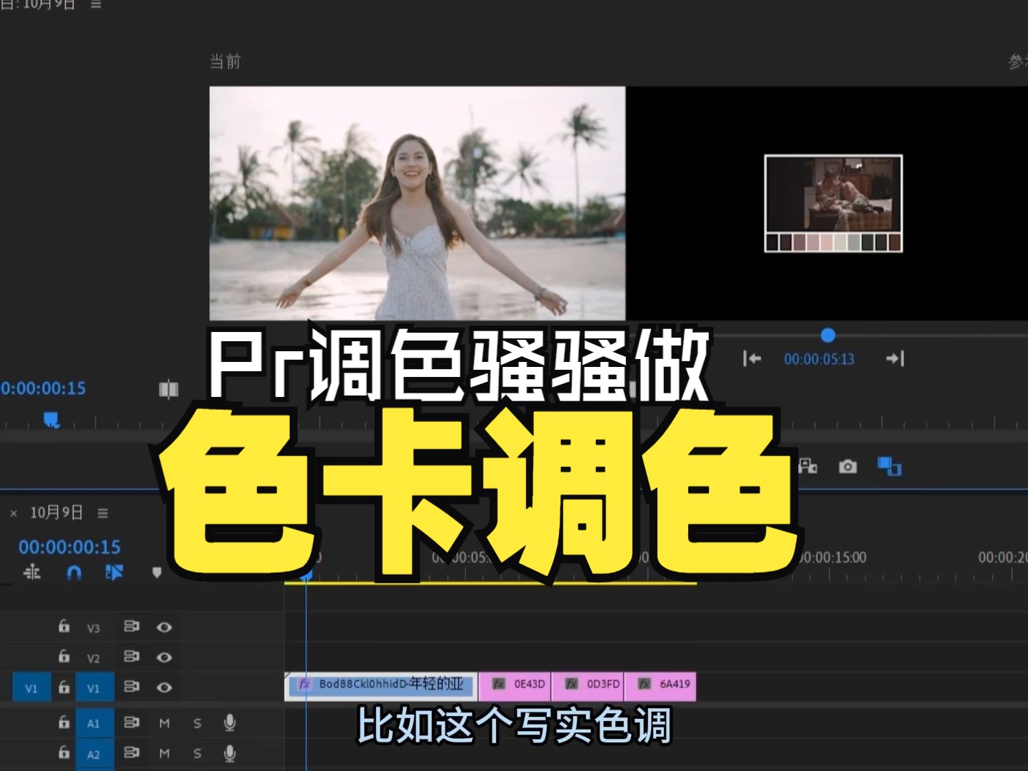 调色骚操作:Pr电影色卡调色!多种颜色任意选!