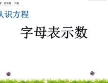 北师大版数学四年级下册5.1字母表示数