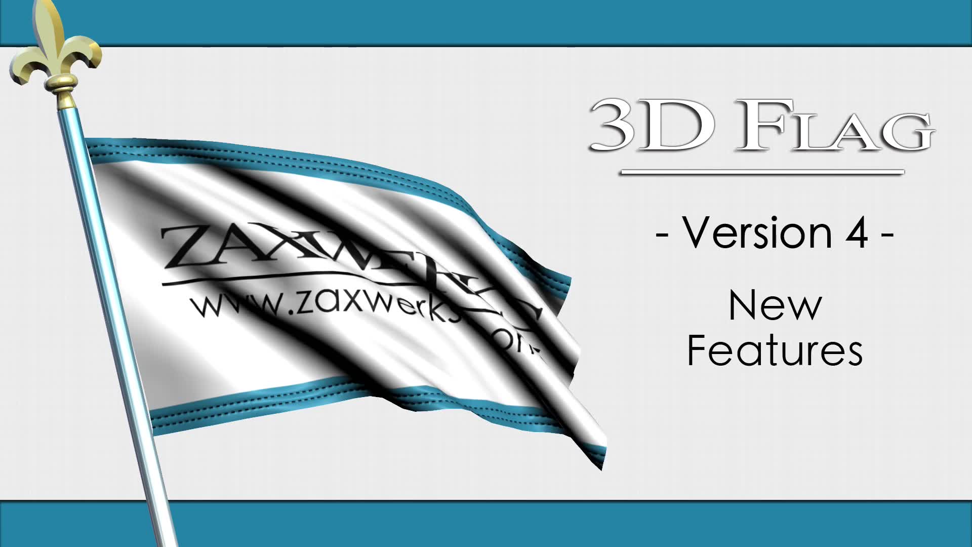 三维旗帜动画制作AE插件Zaxwerks 3D Flag v4