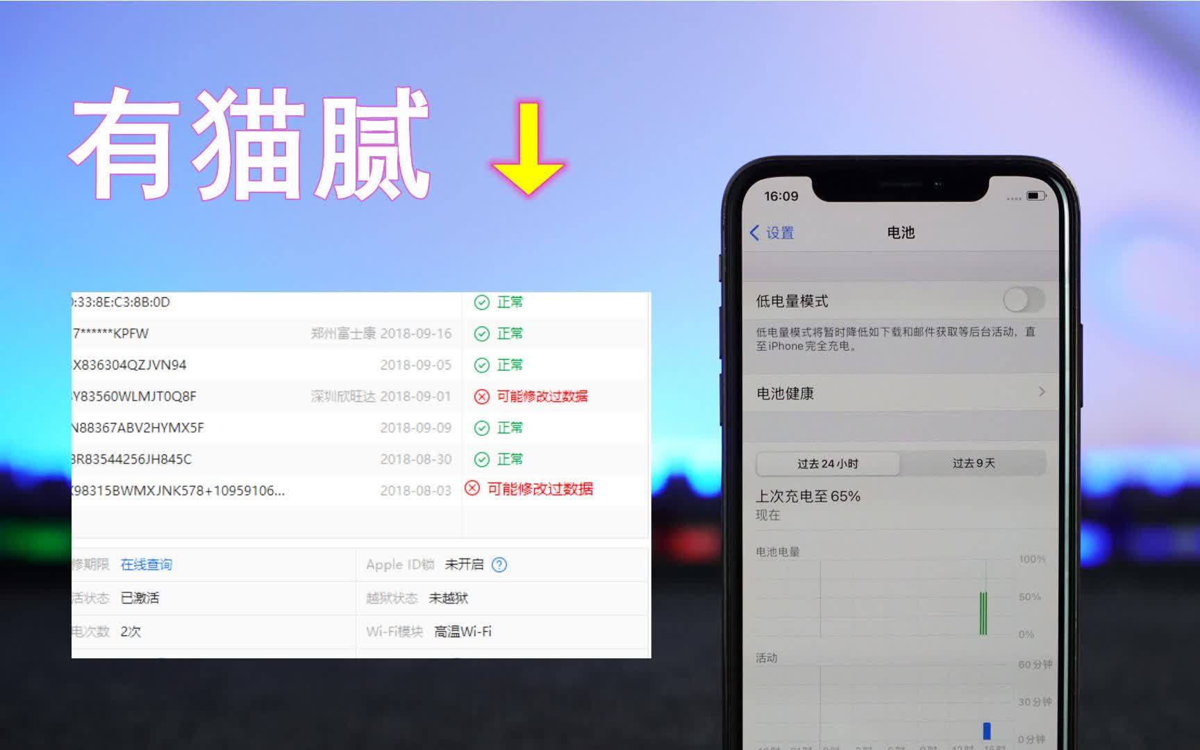 【防骗】这种修改手机数据的二手iPhone很多,很容易.
