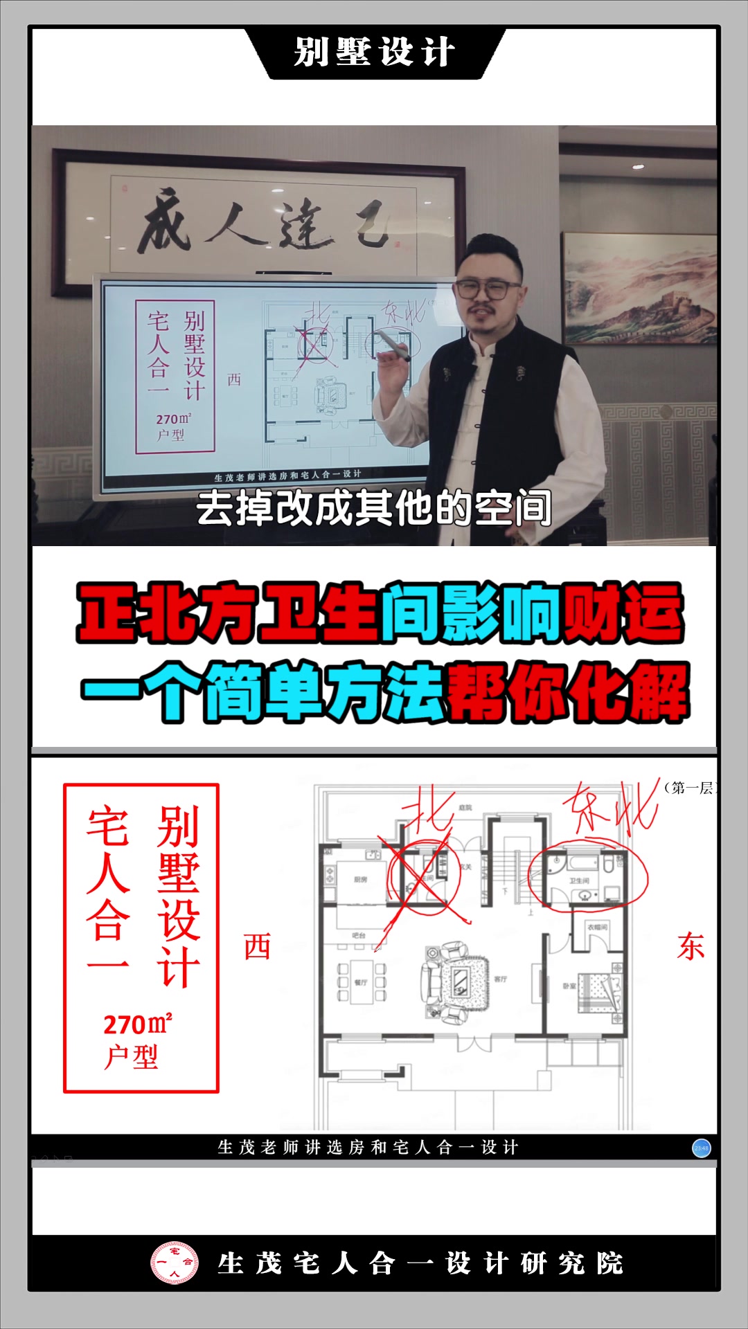生茂老师聊风水选房:正北方卫生间会影响财运,一个简单的方法帮你化解