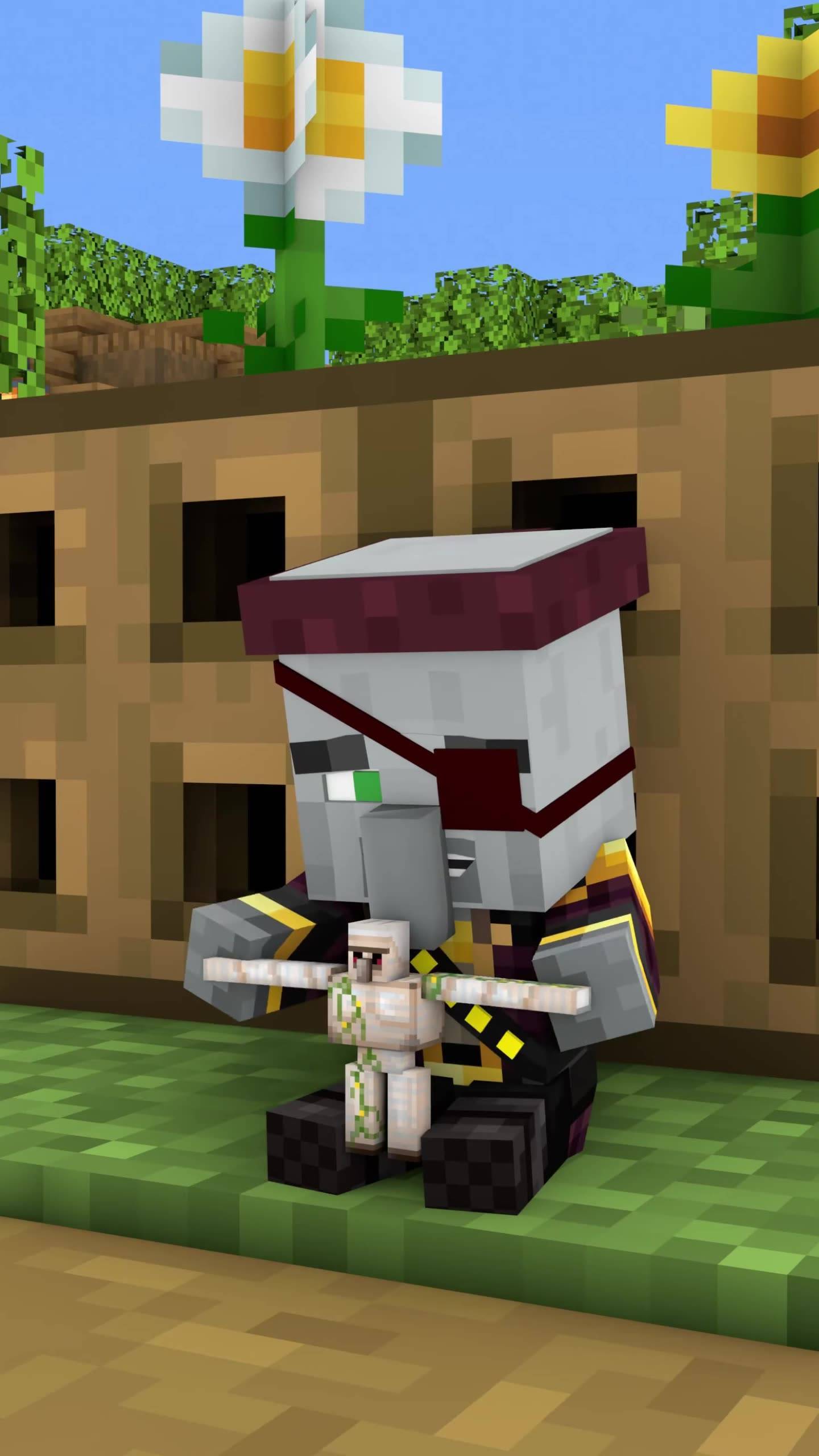 我的世界:掠夺者和村民也有温馨的一幕!