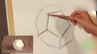 素描自学素描几何结构素描几何体