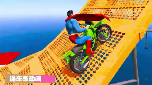 儿童车车动画,开车过障碍物,过程看着十分有趣精彩