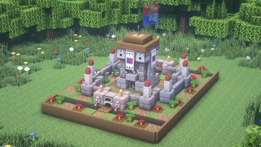 我的世界-如何建造一座迷你城堡 Minecraft Mini Castle