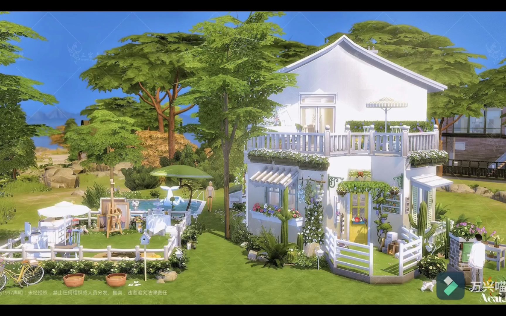 【狮面帮你找模组 模拟人生篇】258-爱丽丝的花园 三口之家小花园和...