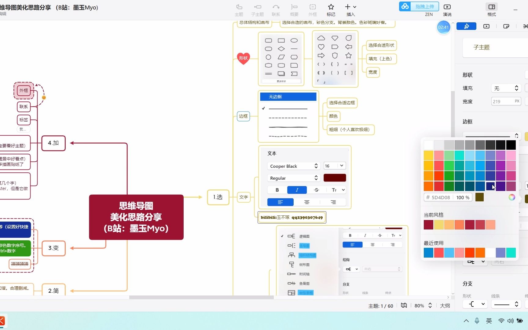 简单的思维导图美化思路,快速做出漂亮的思维导图