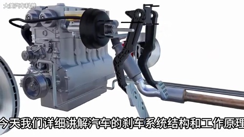 汽车底盘第四期,详细讲解汽车刹车系统结构和原理和刹车类型
