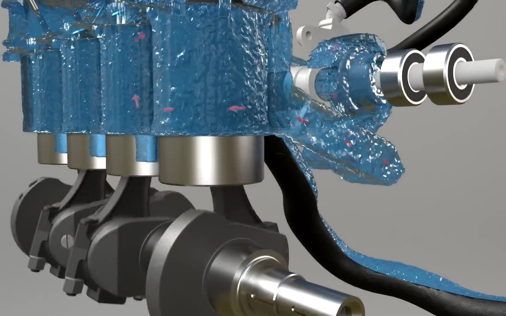 【油管搬运】汽车发动机冷却液的工作原理3D动画