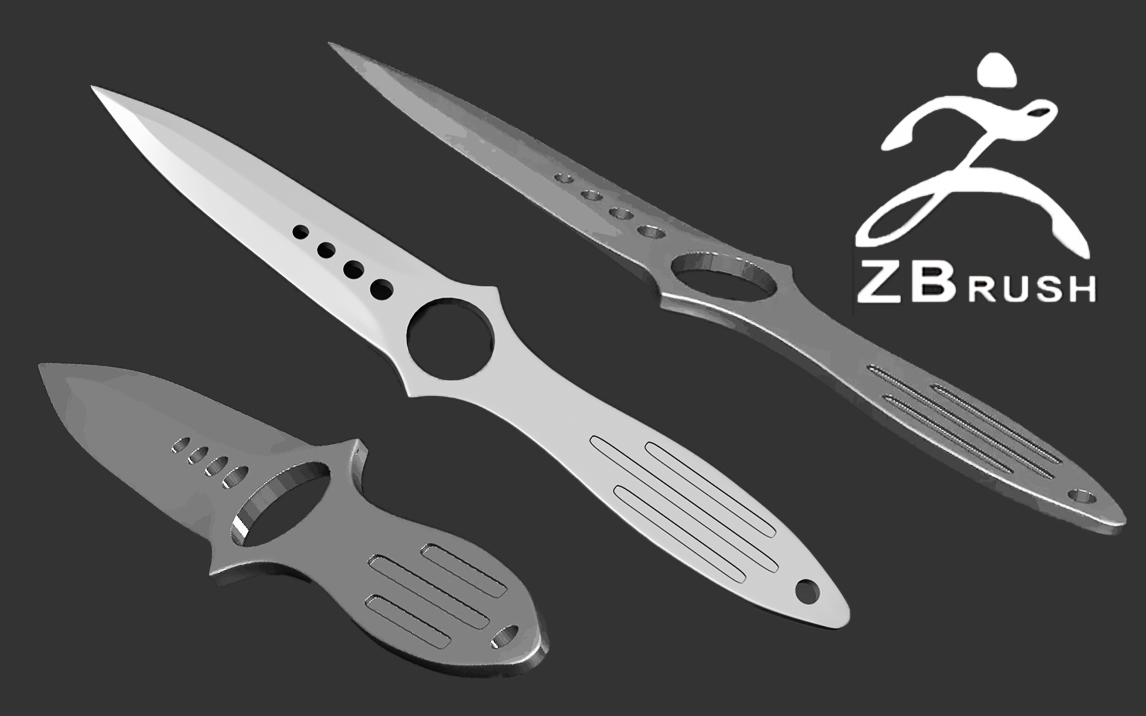 【zbrush新手教程】手把手教你如何用ZB雕刻一把匕首!硬表面武器高...