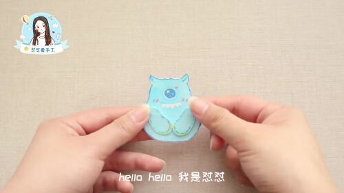 自制呆萌小怪兽书签步骤也简单还有隐藏小机关哦!