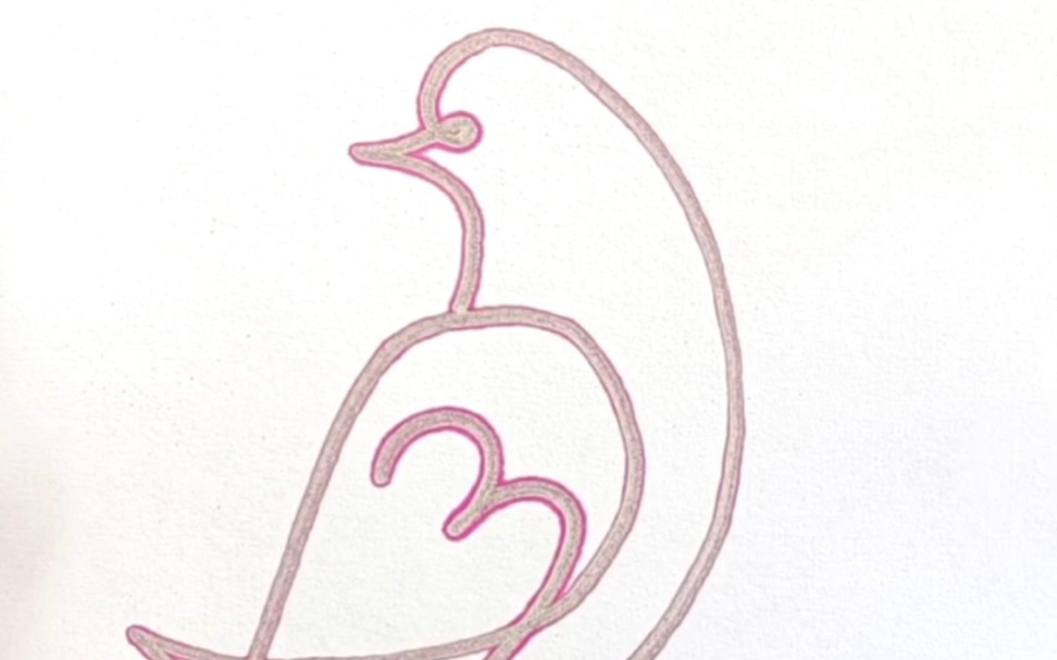 一笔画小鸟