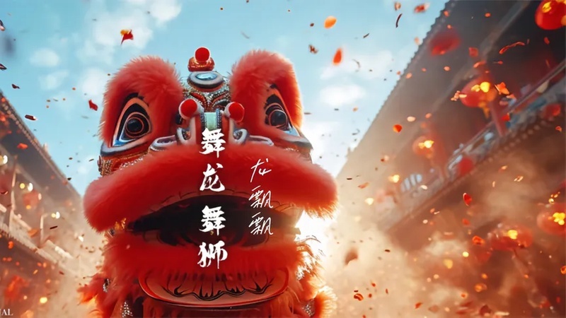 无损音质 龙飘飘《舞龙舞狮》过新年舞狮又舞龙锵锵 锵锵 敲锣打