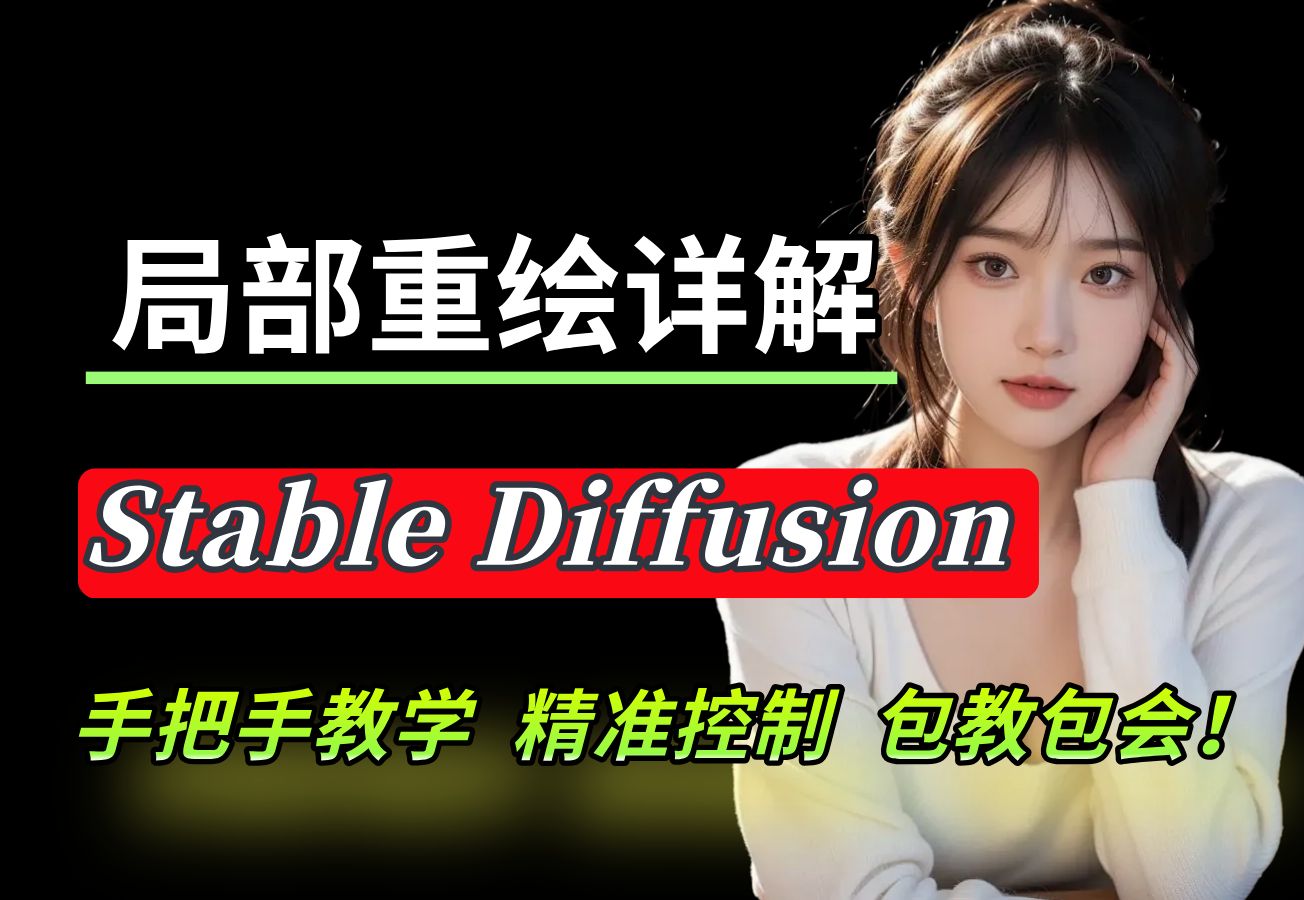 ...局部重绘详解~手把手教学,包教包会~SD教程、stablediffusion、AI绘画
