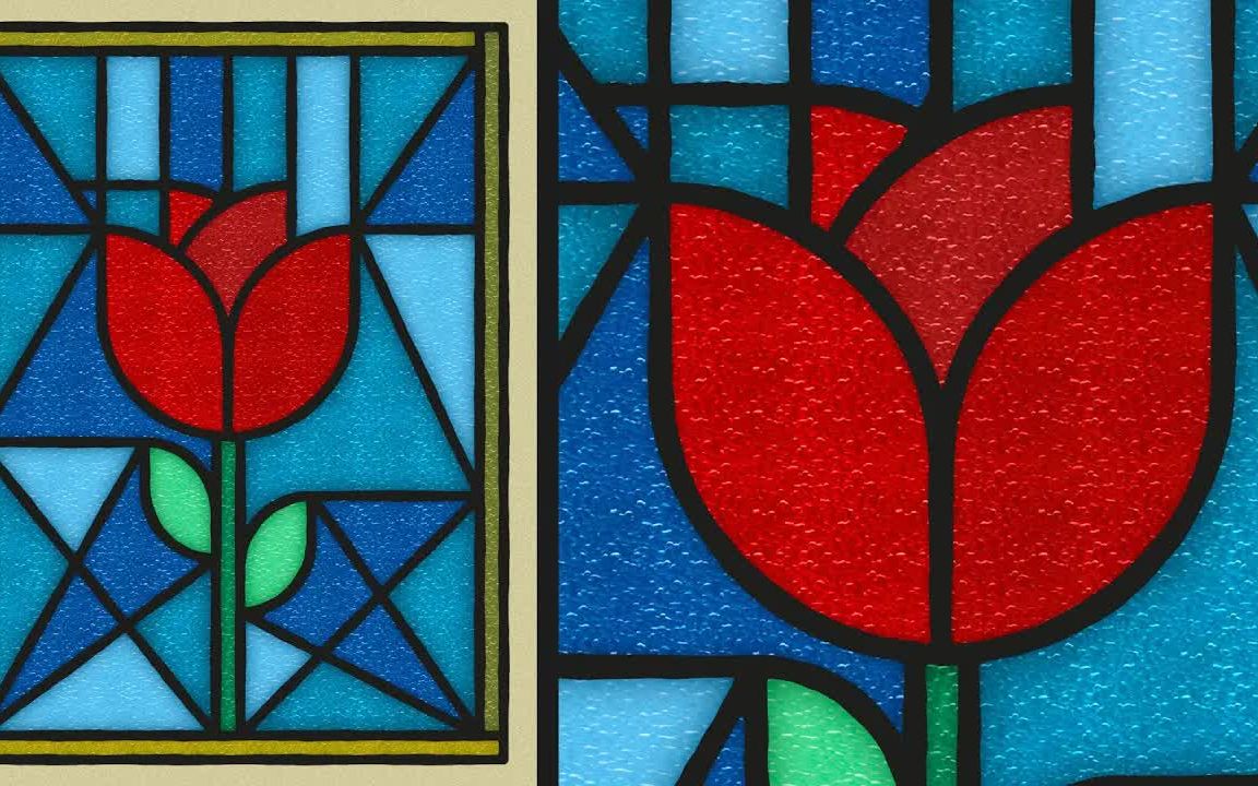 如何设计彩色玻璃窗效果?复古感十足!