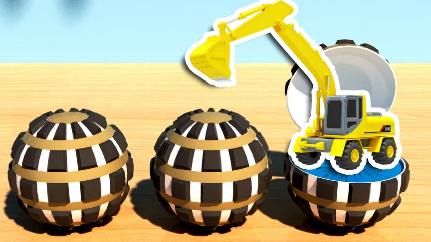 幼儿启蒙动画 少儿动画  挖掘机 兵兵宝贝