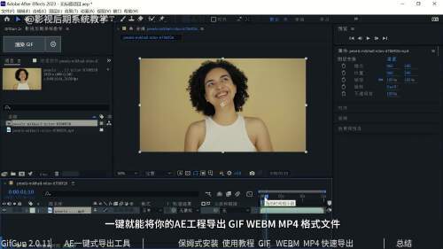 新老手必备工具,AE 一键快速导出 GIF、WEBM、MP4工具,中文汉化