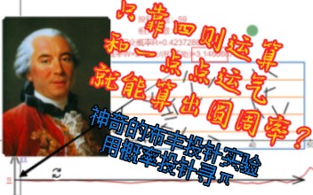 desmos模拟一种数数都能算出π的方法--布丰投针实验