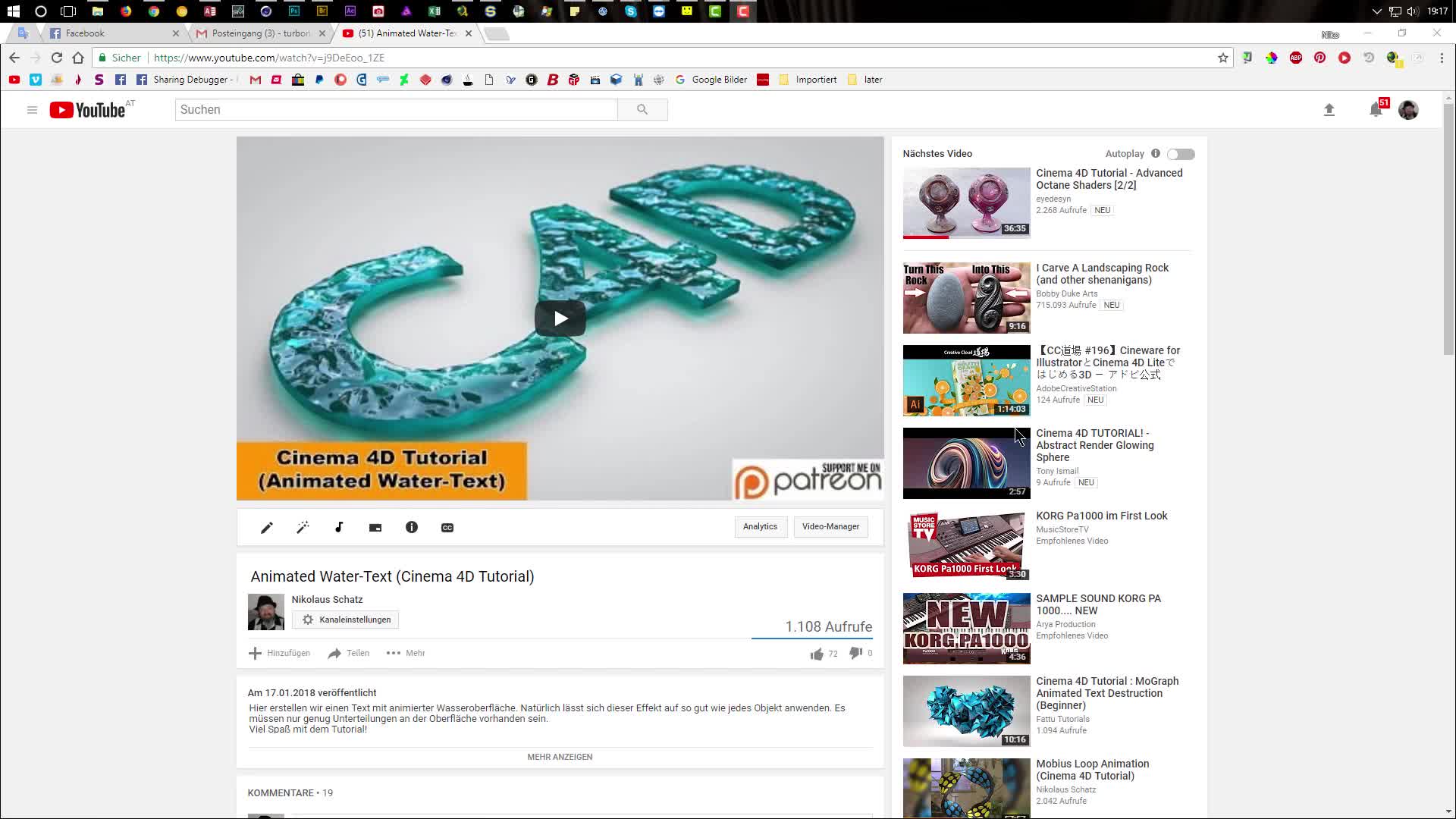 【转载】【英文】c4d动态水面文字教程
