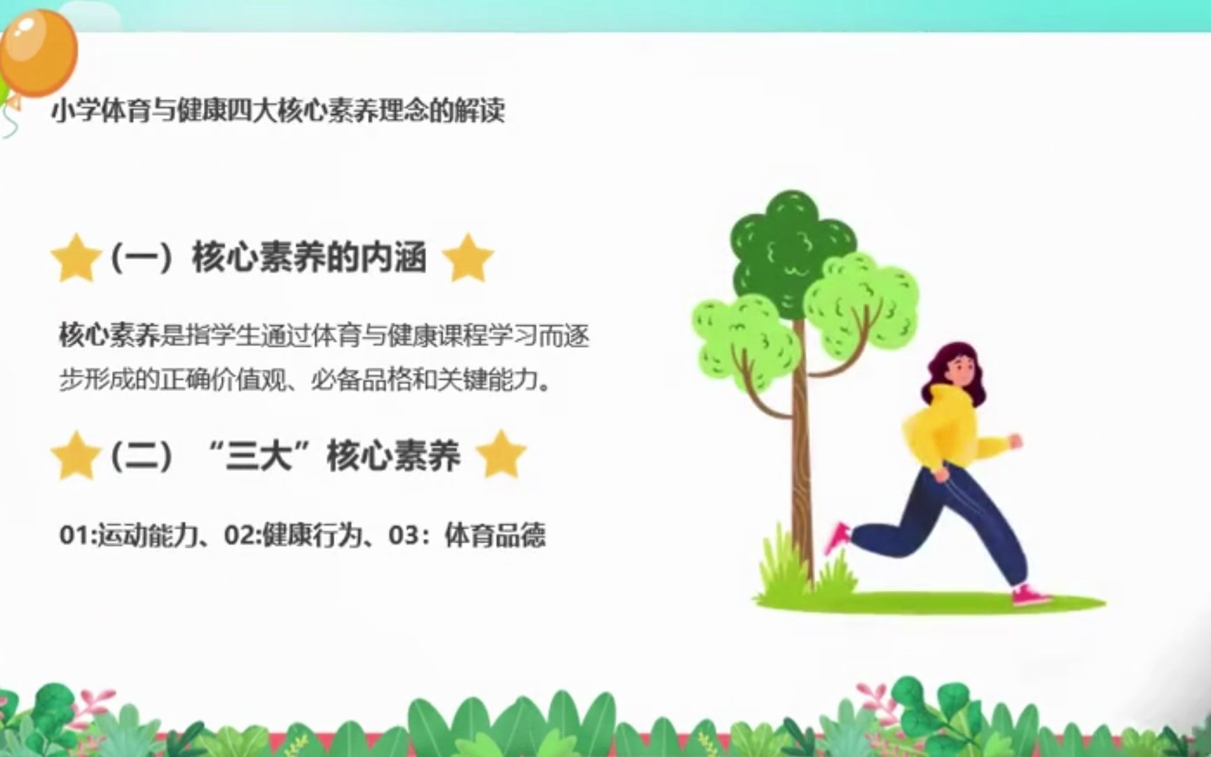 体育与健康新课程标准解读与梳理PPT模板素材