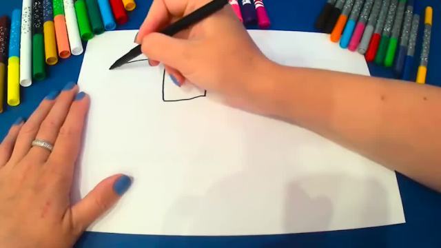 ...简笔画:彩色小警察和消防车绘画