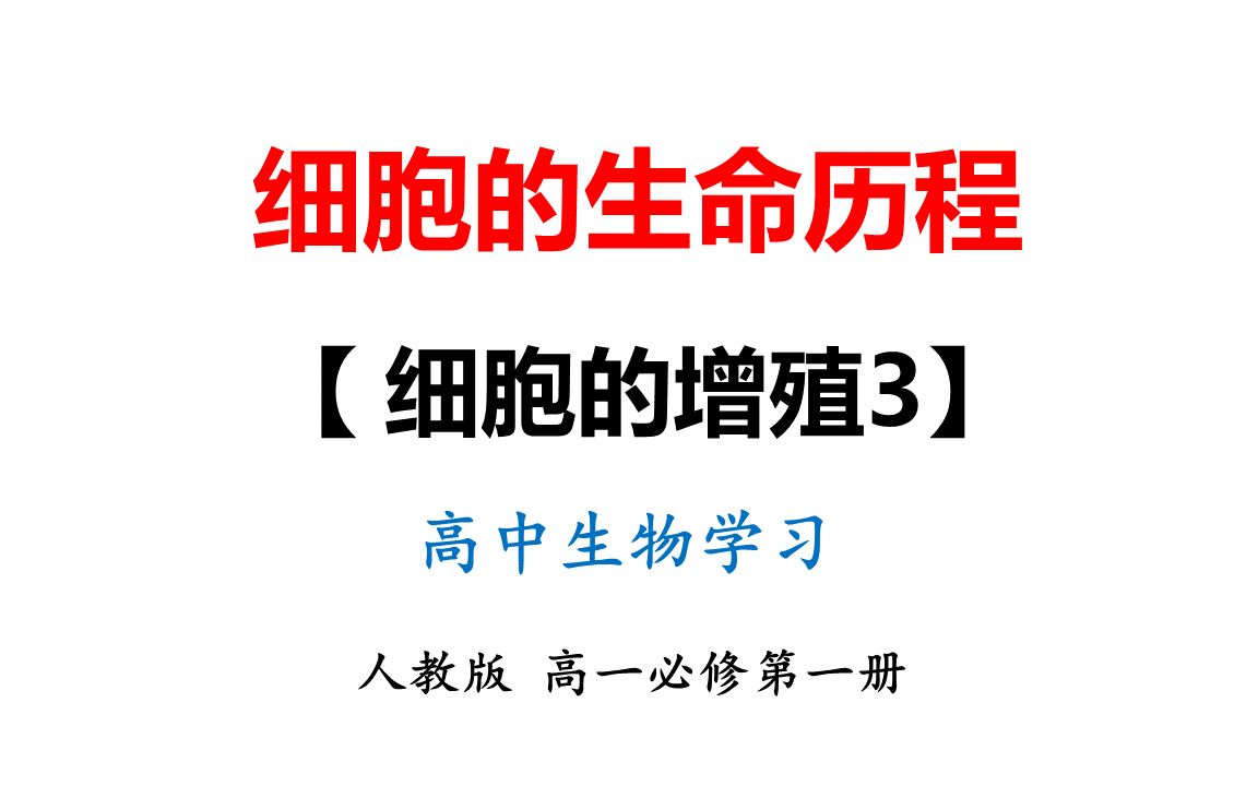 29细胞的增殖(3)-高考生物第1册