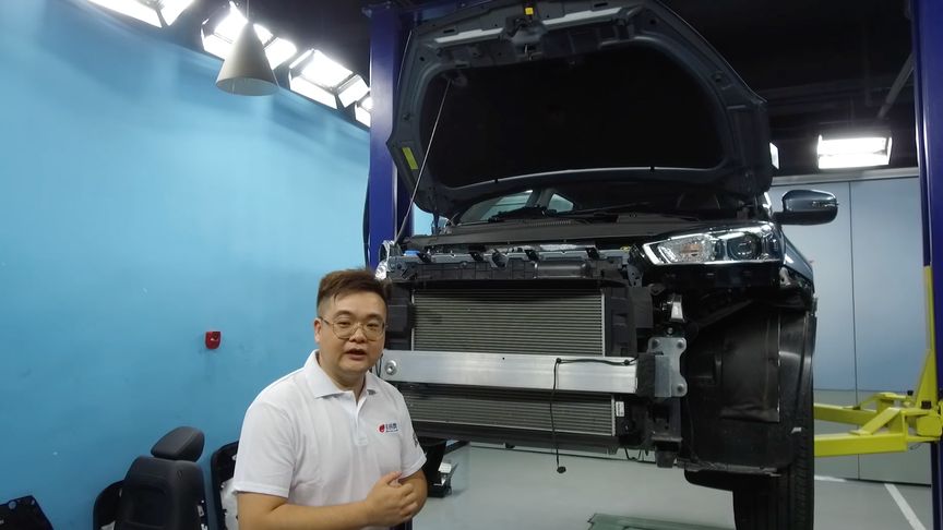 奇瑞瑞虎8拆解进行中 这次我们来对它的前防护结构做一个总结