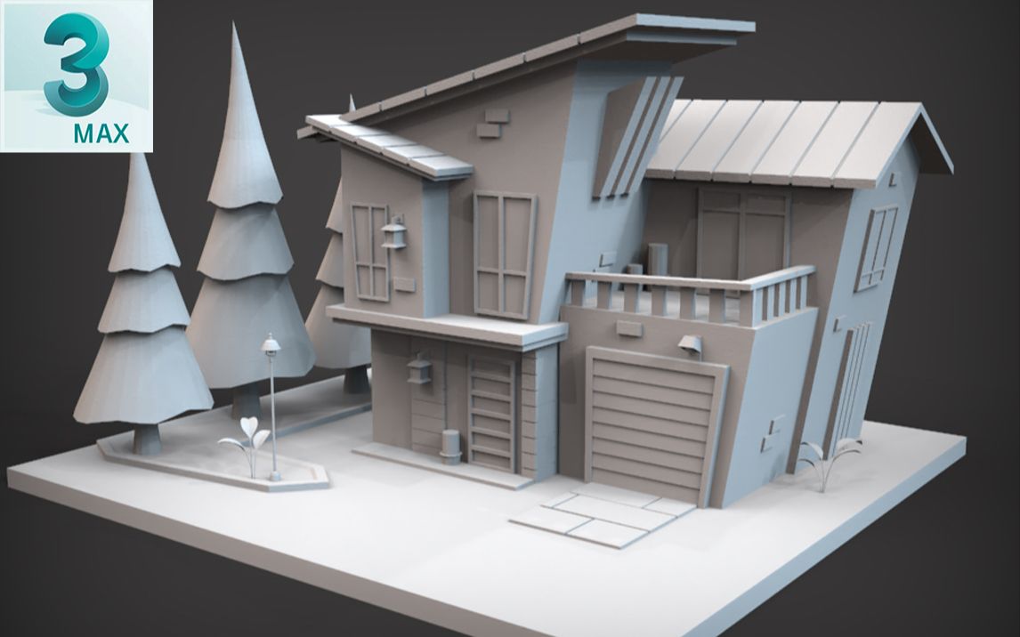 【3Dmax教程】超简单场景制作教程 零基础白嫖必备