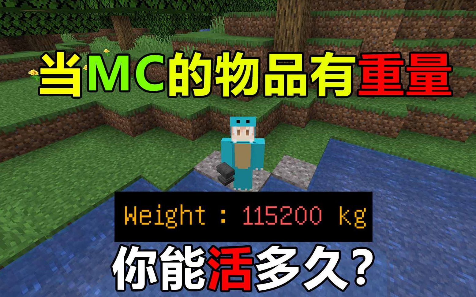 当MC的物品都有重量！你能活多久？我的世界数据包趣味生存