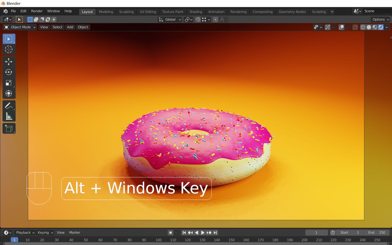【blender】怎么用blender做一个甜甜圈
