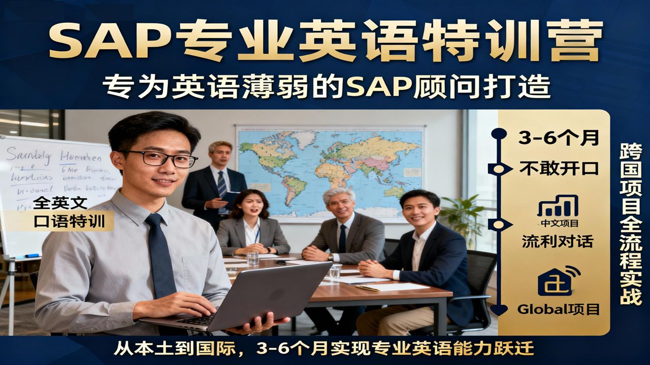 SAP跨国项目实战之SAP精英口语特训班-3个月让你爱上英语项目