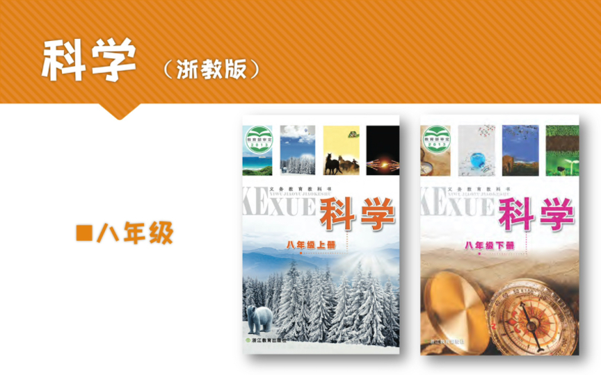 初中科学电子课本(浙教版)八年级高清版