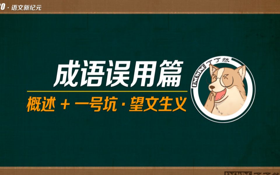 1.成语误用之“望文生义”