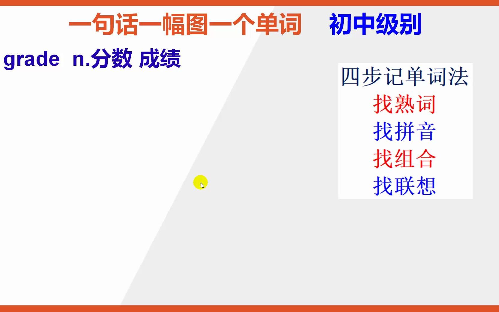 【初中英语单词】15秒快速背单词grade成绩
