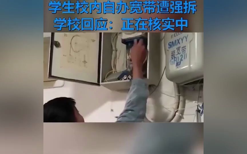 校园网又卡又贵!学生校内自办宽带遭强拆 学校回应:正核实中