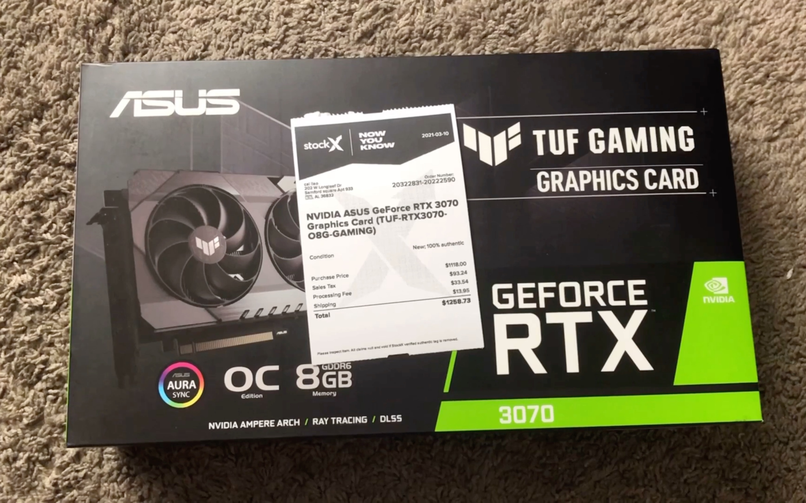 开箱华硕TUF【RTX3070】显卡!
