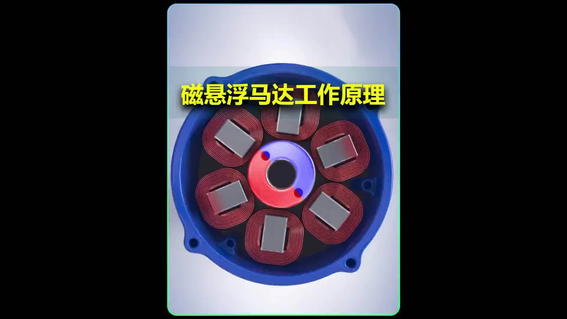 上头的发明!3D动画演示磁悬浮马达的工作原理
