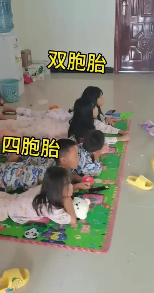 五点多就起床看电视的六个小学生,简直比上学起的还要早!
