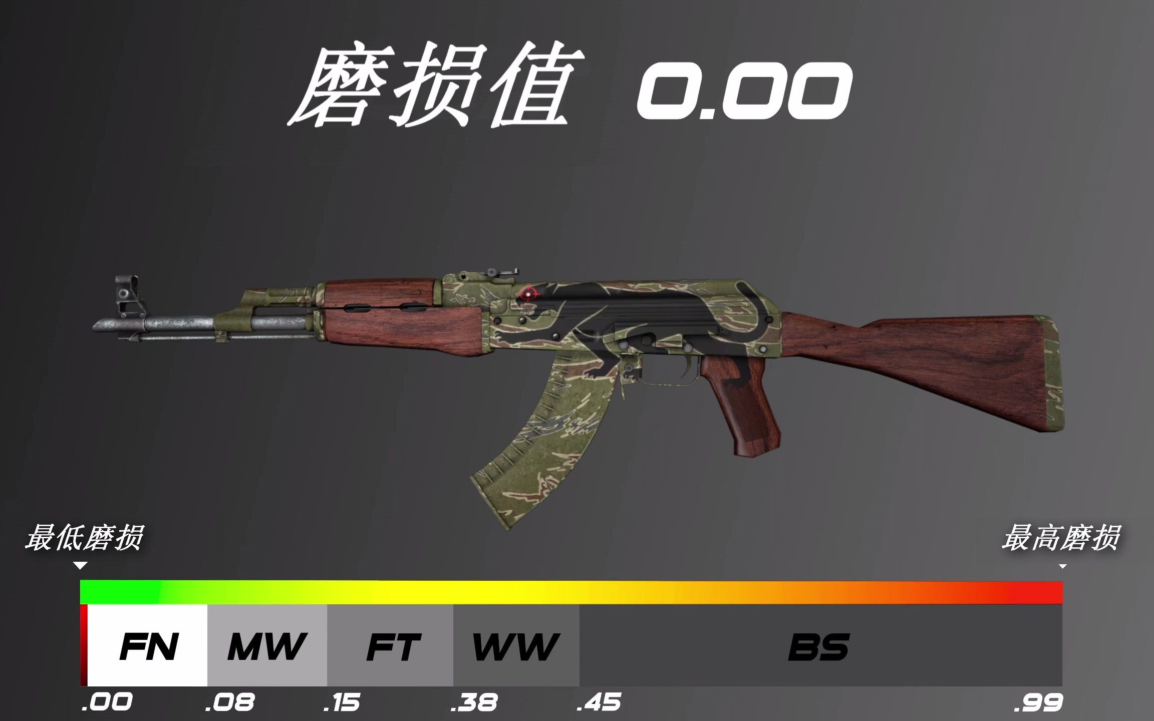 【CSGO】AK47 | 美洲猛虎 最高磨损~最低磨损全磨损检视_反恐精英