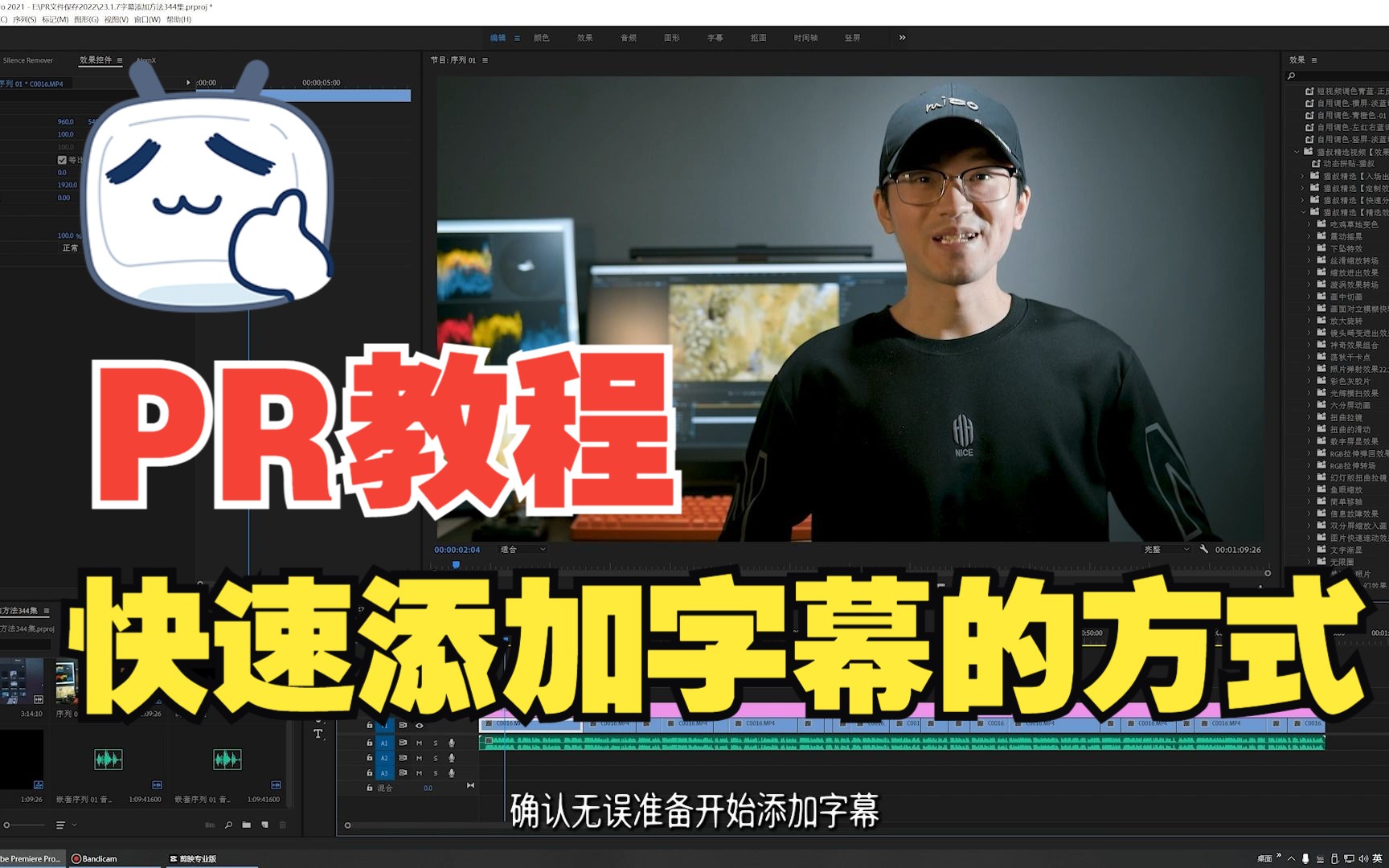PR教程 快速添加字幕的方法 灵活性很高