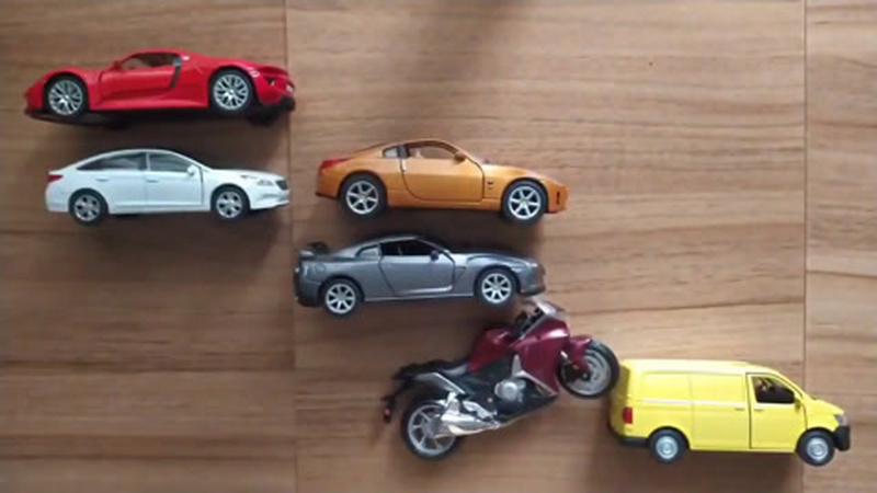 压铸金属色模型汽车 SUV,运动型,轿车,越野车,掀背车,自行车